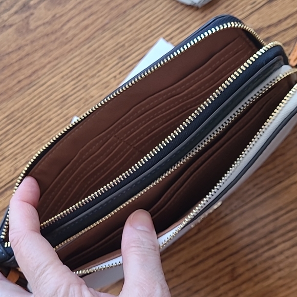 Coach | Bags | Coach Double Wristlet Wallet Large Pebble Leather ...